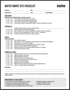 Smart Irrigation Site Checklist